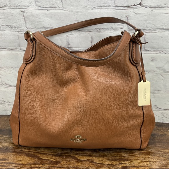 Coach | Bags | Coach Edie 3 Shoulder Hobo Bag Leather Brown 36464 ...